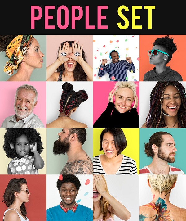 Set of portraits of people | Premium Photo - rawpixel