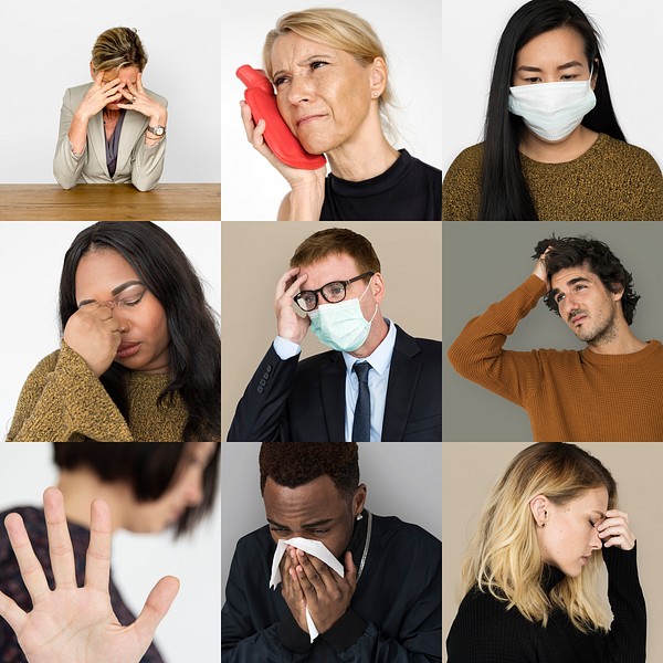 Collection of sickness people in pain | Free Photo - rawpixel