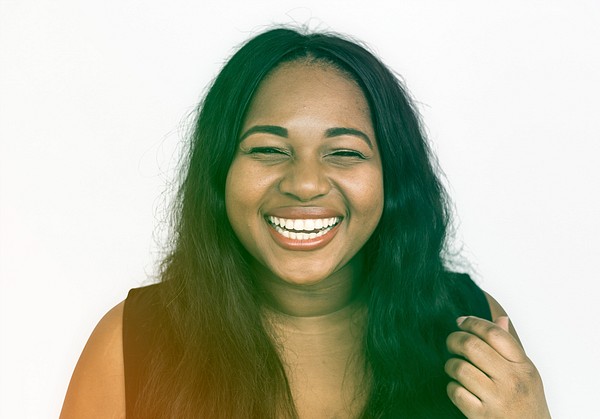Woman Face Expression Cheerful Portrait | Premium Photo - rawpixel