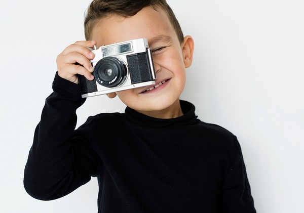 Cute little boy camera | Premium Photo - rawpixel