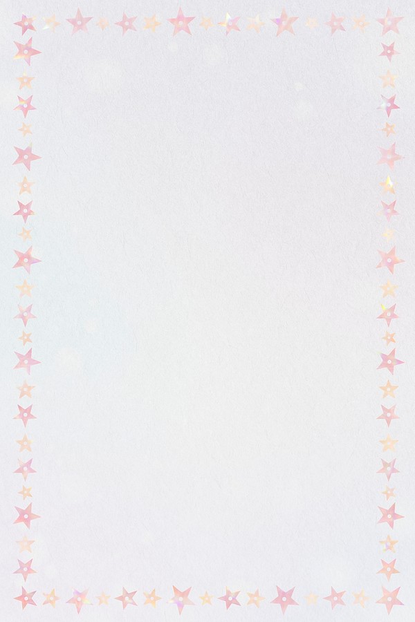 Pink sparkling star rectangular border | Premium PSD - rawpixel