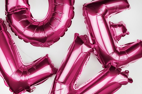 Pink love blown up balloons | Premium Photo - rawpixel