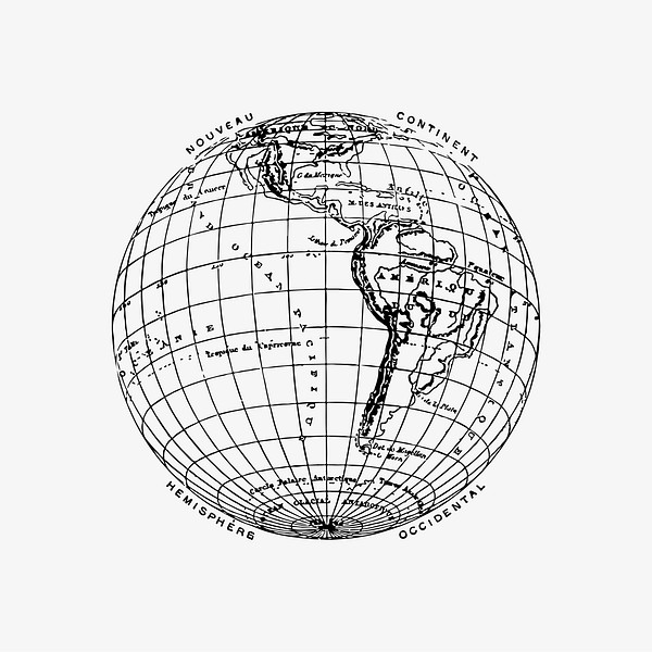 World atlas illustration vector | Premium Vector - rawpixel