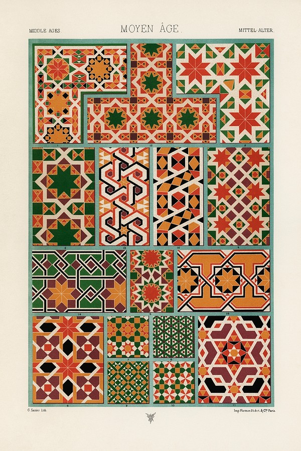 Middle-Ages pattern. Digitally enhanced our | Free Photo Illustration ...