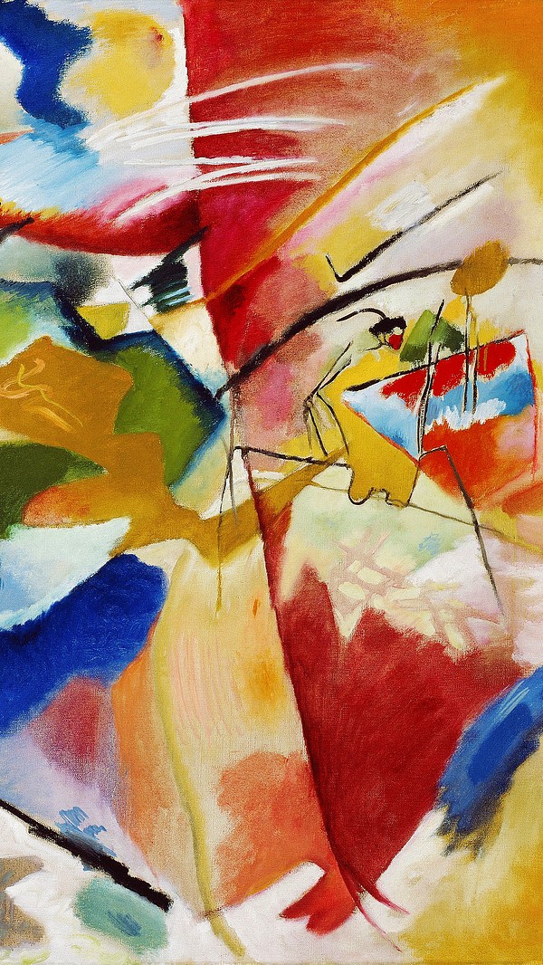 Kandinsky abstract iPhone wallpaper, Painting | Premium Photo ...