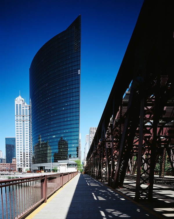 Along Chicago's Wacker Drive. Original | Free Photo - rawpixel