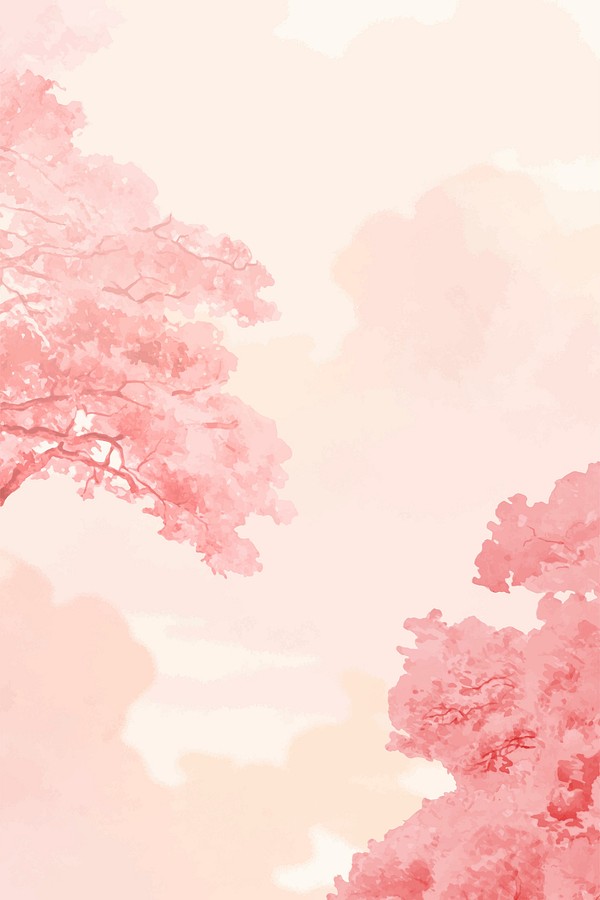 Pink trees and sky banner | Premium Vector - rawpixel