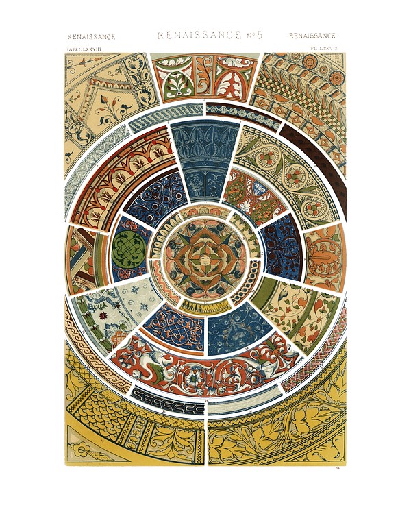 Antique pattern wall art print | Premium Photo - rawpixel