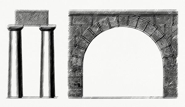 Arch Columns (1862) Gazette Des | Free Photo Illustration - rawpixel