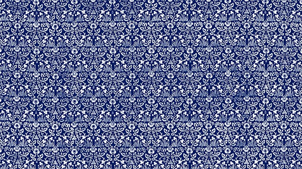 Blue patterned computer wallpaper, floral | Premium Photo Illustration ...