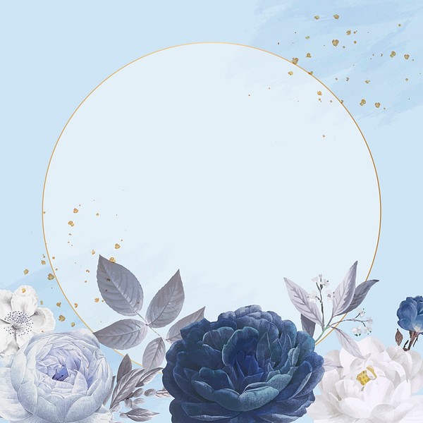 Blue roses themed card template | Premium Vector - rawpixel