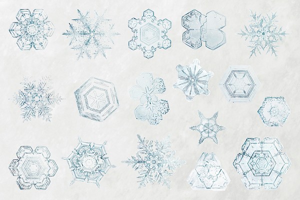 Icy snowflake psd macro photography | Premium PSD - rawpixel