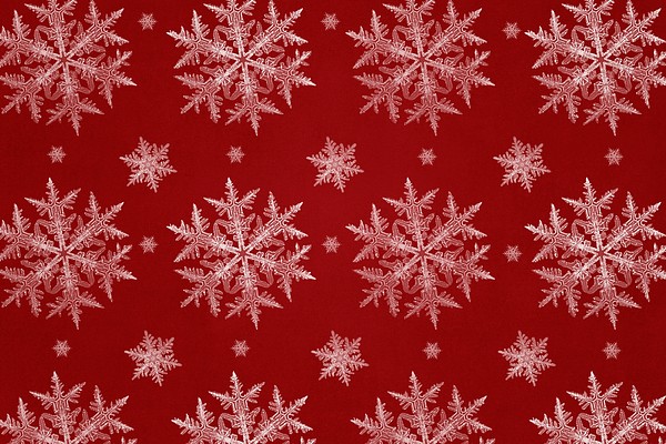 Red Christmas psd snowflake pattern | Premium PSD - rawpixel