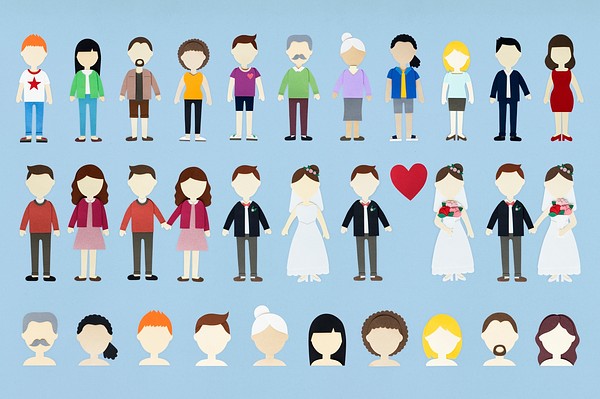 Paper craft of human avatar | Premium PSD - rawpixel