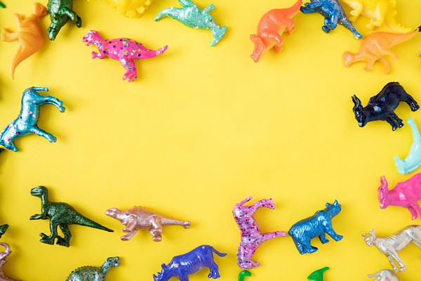 Various animal toy figures in a colorful | Free Photo - rawpixel