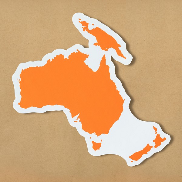 Free blank map Australia Oceania | Premium Photo - rawpixel