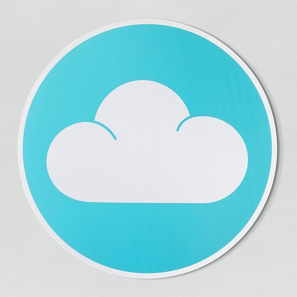 Blue cloud icon technology graphic | Premium PSD - rawpixel