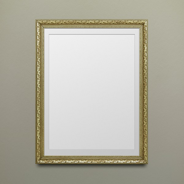 Vintage rectangle gold picture frame | Premium PSD Mockup - rawpixel