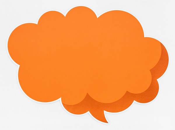 Orange speech bubble icon isolated | Premium PSD - rawpixel