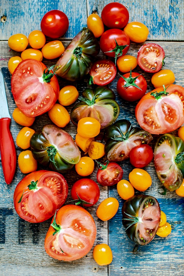 Various fresh tomatoes aerial view | Premium Photo - rawpixel