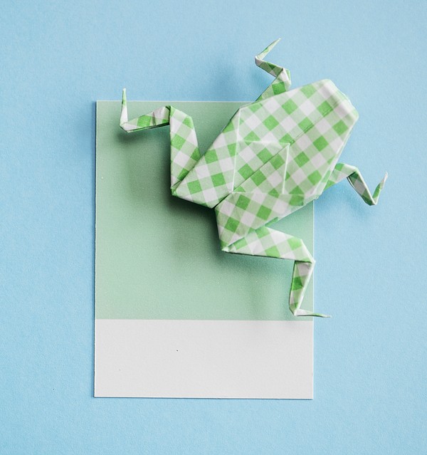 Folded frog origami paper craft | Premium Photo - rawpixel
