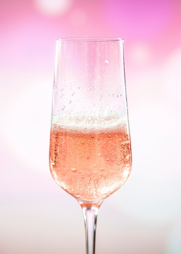 Glass of rose sparkling wine | Free Photo - rawpixel