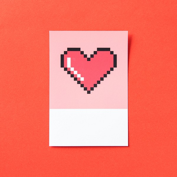 Pixelated heart shape 3D illustration | Free Photo - rawpixel
