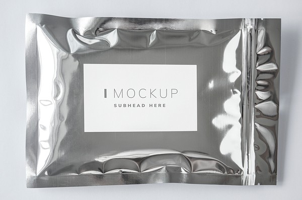 Resealable metallic packaging bag mockup | Premium PSD Mockup - rawpixel