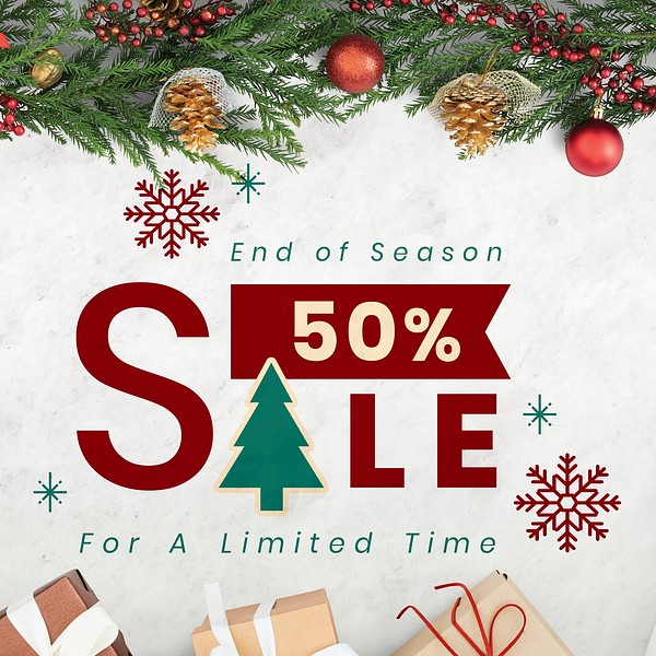 50% Christmas sale sign mockup | Premium PSD - rawpixel