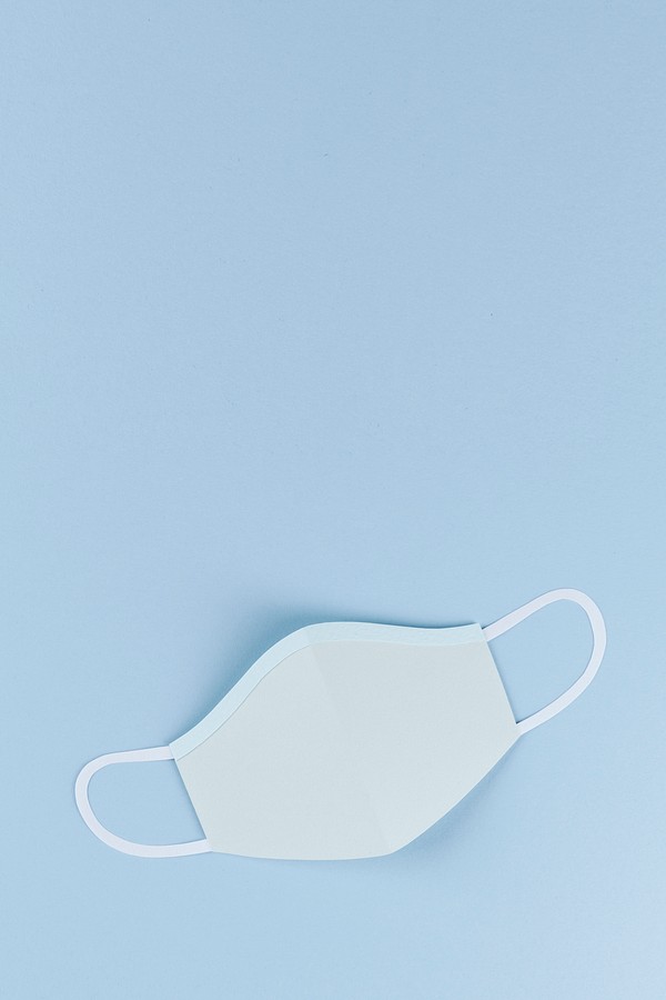 Paper craft surgical mask on a blue | Free Photo - rawpixel