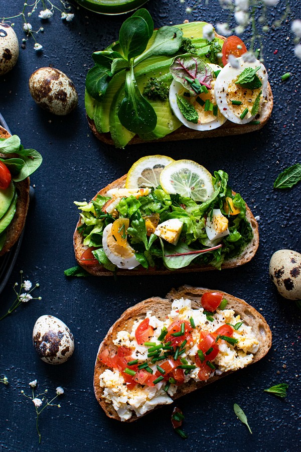 Fresh homemade open faced sandwiches | Premium Photo - rawpixel