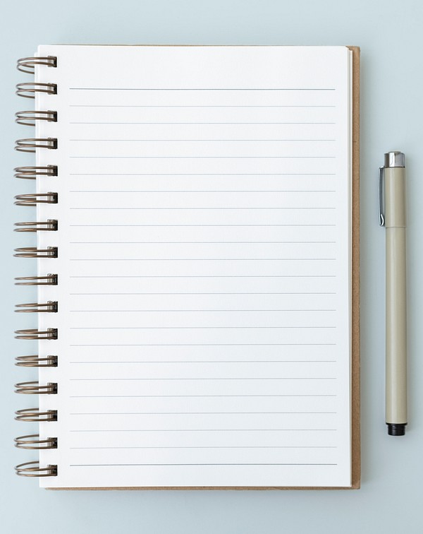Blank plain white notebook page | Free Photo - rawpixel