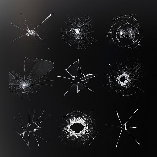 Broken glass effect psd set | Premium PSD - rawpixel