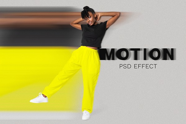 Speed motion PSD effect easy-to-use | Premium PSD Add-on - rawpixel