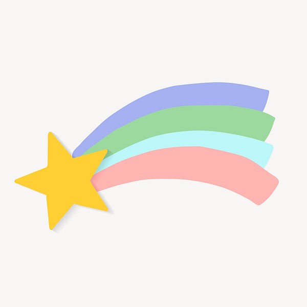 Shooting star sticker, colorful collage | Premium Vector - rawpixel