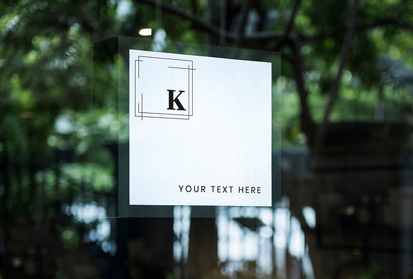 Square white shop sign mockup | Premium PSD Mockup - rawpixel