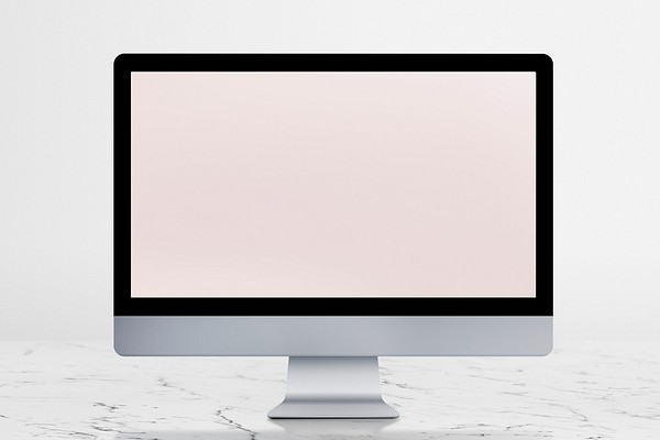 Desktop computer screen mockup white | Premium PSD Mockup - rawpixel