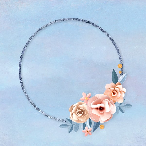 Round paper craft flower wreath | Premium Photo - rawpixel