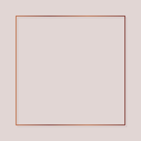 Square copper frame on a blank | Premium Vector - rawpixel