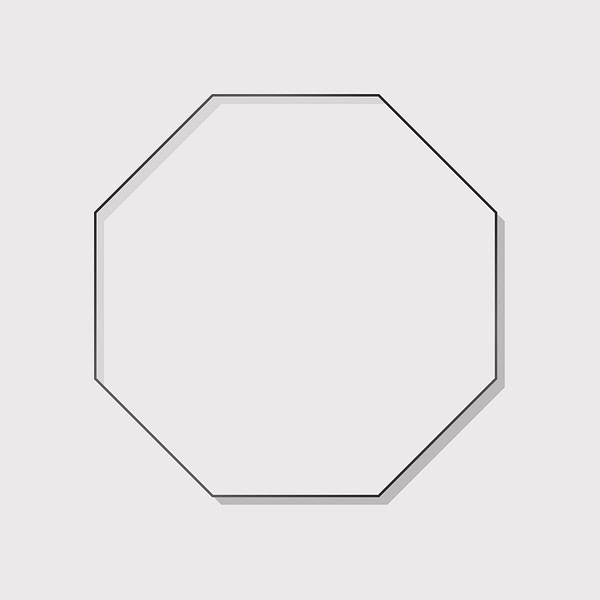 Octagon black frame on a blank | Premium Vector - rawpixel