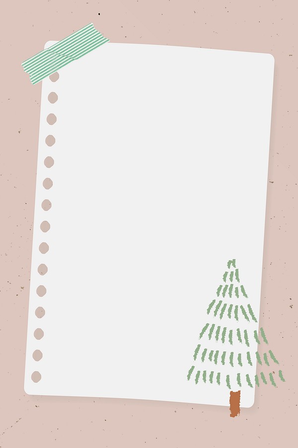 Christmas patterned notepaper background vector | Premium Vector - rawpixel