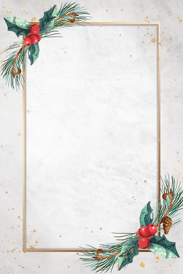Golden rectangle Christmas frame design | Premium PSD - rawpixel