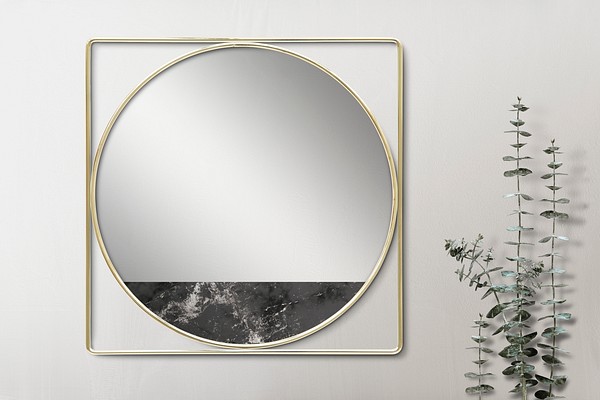 Mirror decorated marble wall mockup | Premium PSD - rawpixel