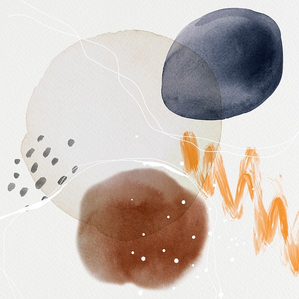 Colorful abstract watercolor circles social | Premium PSD - rawpixel