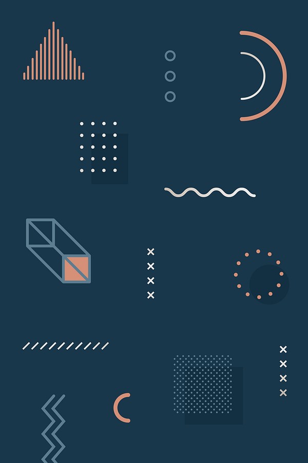 Dark blue tone Memphis design | Premium Vector - rawpixel
