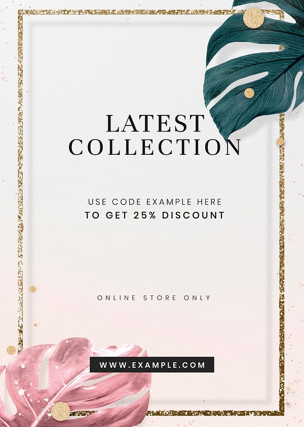 Golden frame latest collection template | Premium Vector Template ...