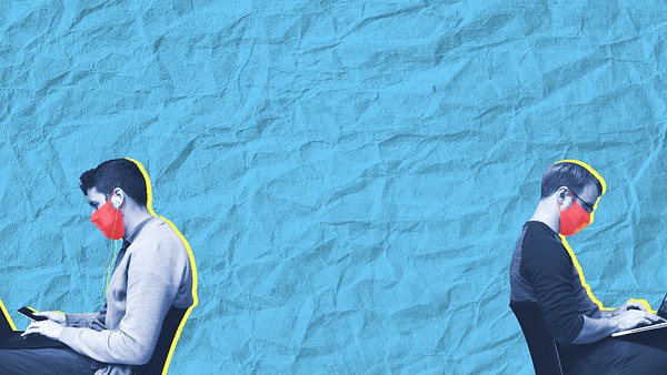 Men masks having physical distancing | Free Photo - rawpixel