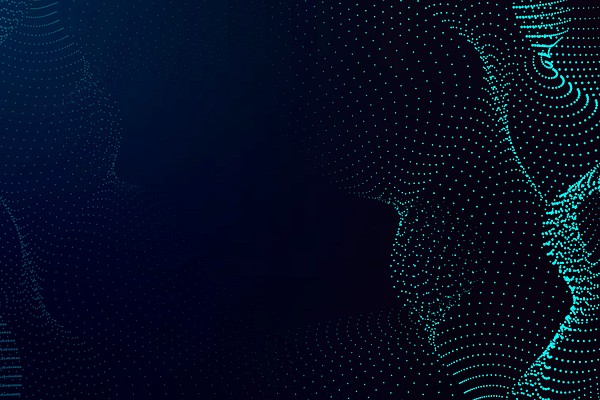 Blue 3d particle wave dark | Premium Vector - rawpixel