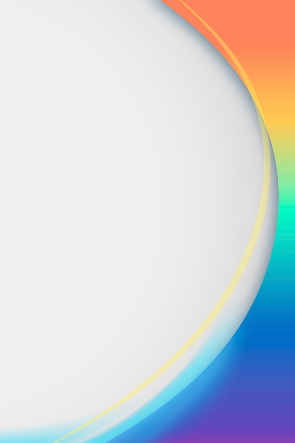 Rainbow gradient curve frame template | Premium Vector - rawpixel