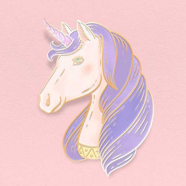 Colorful unicorn sticker design element | Premium PSD - rawpixel
